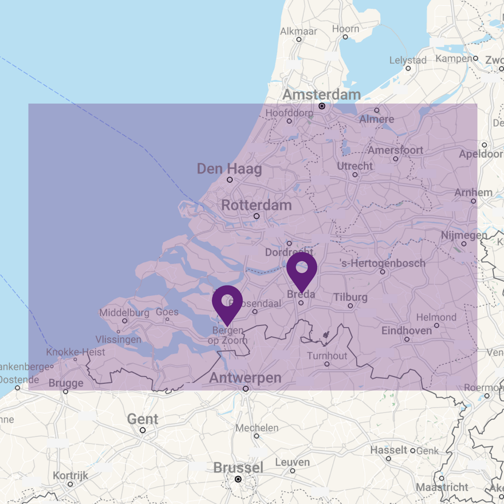 Werkgebieden: Regio West-Brabant en Zuid-Holland | JVK Daken